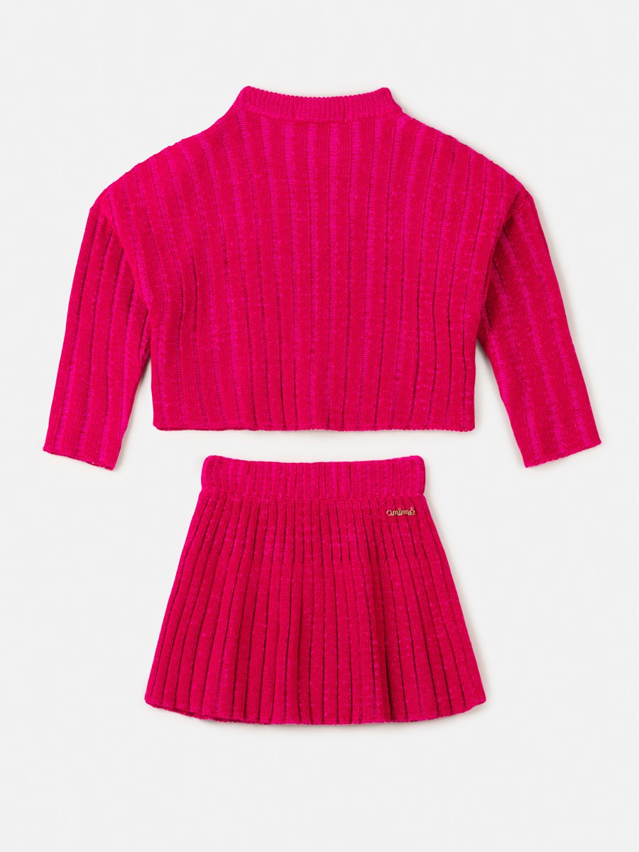 Conjunto de Tricot Pink Neon