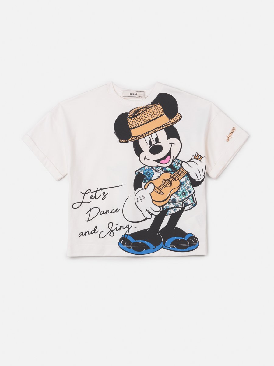 Blusa Off White Mickey e Minnie