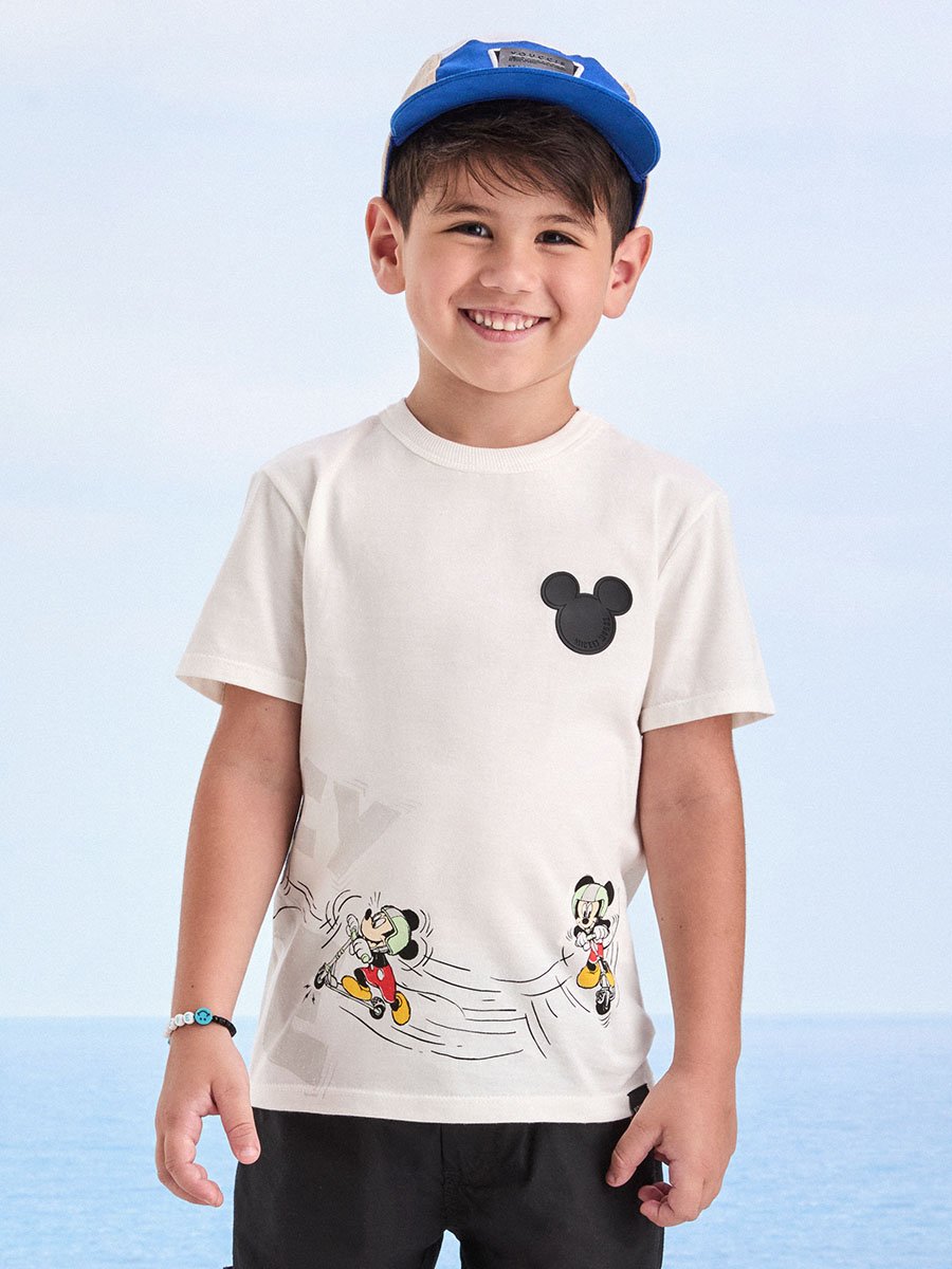 Camiseta Off White do Mickey Mouse