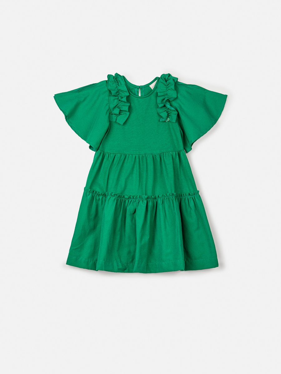 Vestido Verde com Babados