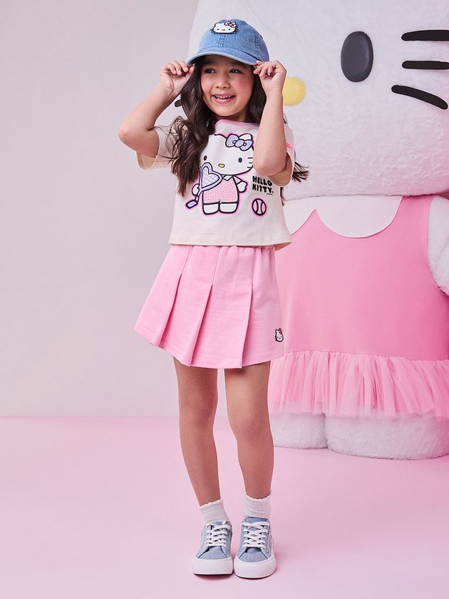 Conjunto da Hello Kitty Tenista com Strass Conjunto da Hello Kitty Tenista com Strass