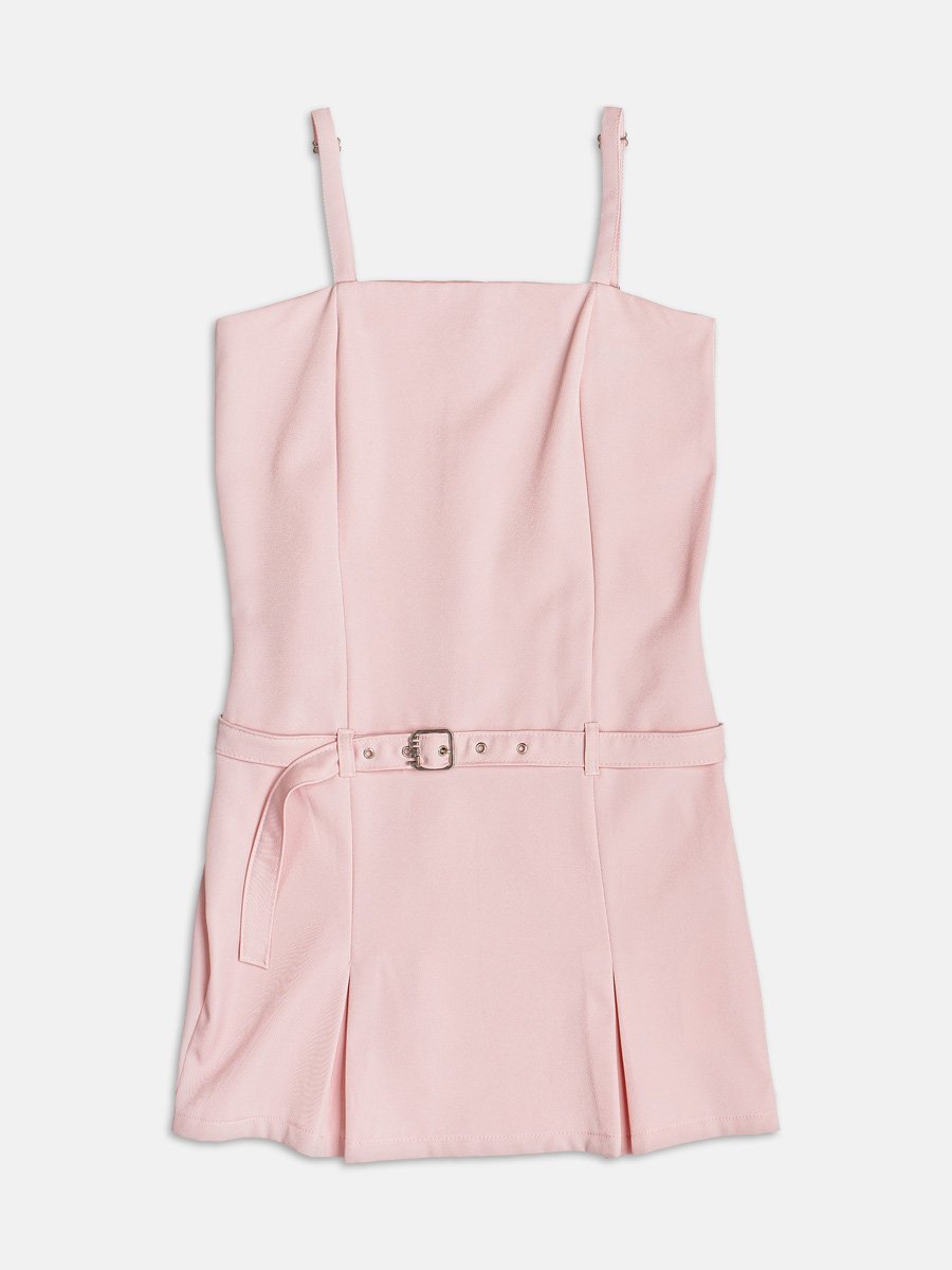 Vestido Rosa de Alfaiataria com Cinto