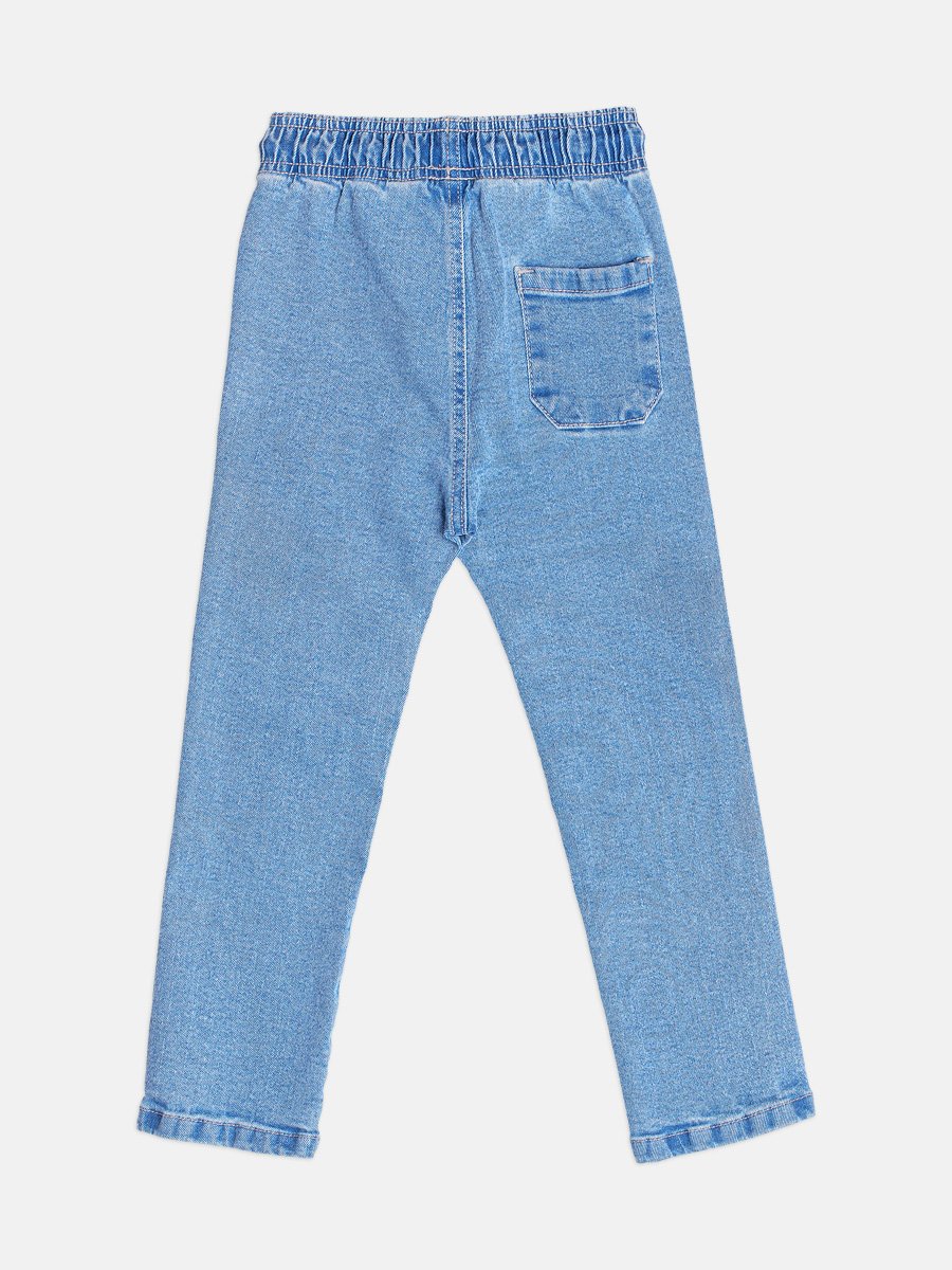 Calça Menino Youccie Jeans Infantil com Patch do Mickey