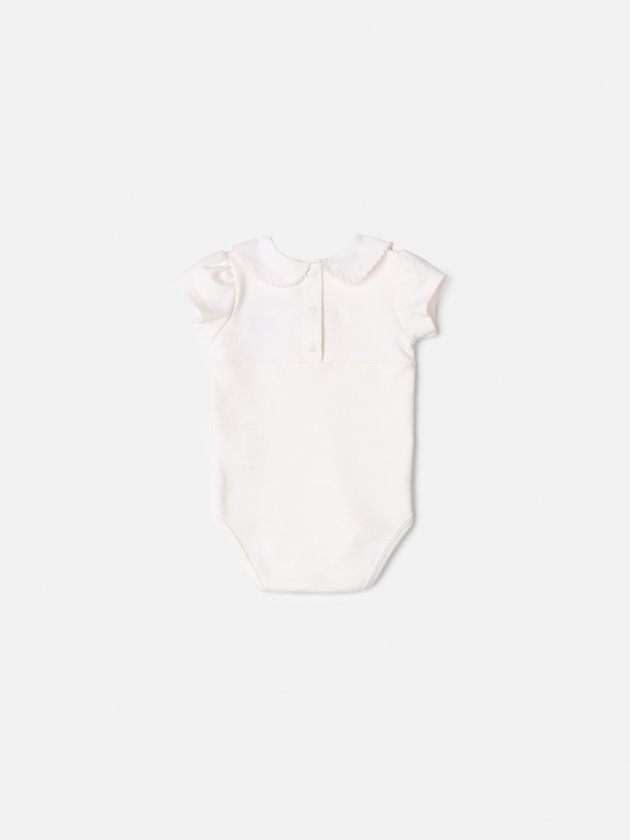 Body Infantil Menina Animê de Coelho com Renda e Gola Boneca